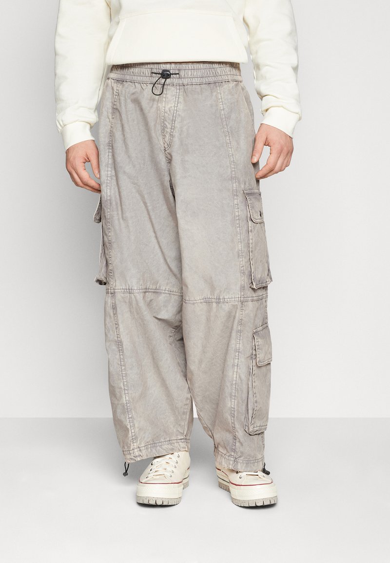 Night Addict Pantalon cargo - acid wash charcoal/gris - ZALANDO.FR