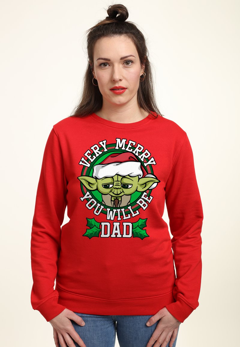 Henry Tiger STAR WARS: CLASSIC MERRY YODA DAD - Sweater - red/rood ...