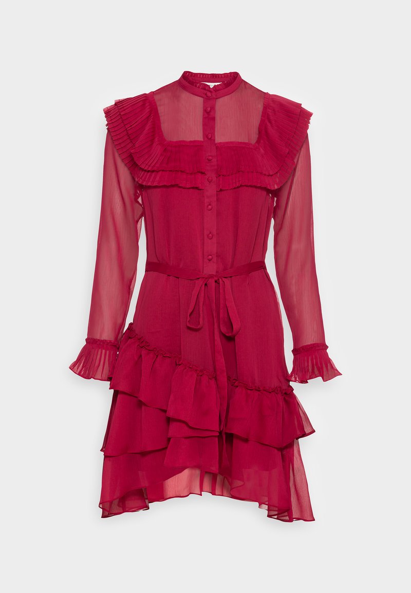 Ted Baker ANASTAI RUFFLE DETAIL MINI SHIRT DRESS - Dnevna obleka - deep ...