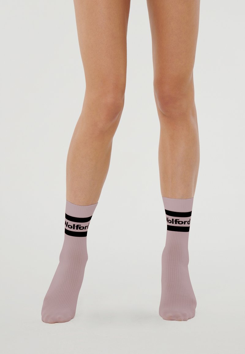 Wolford LOGO - Socken - rose petal/black/rosa - Zalando.at