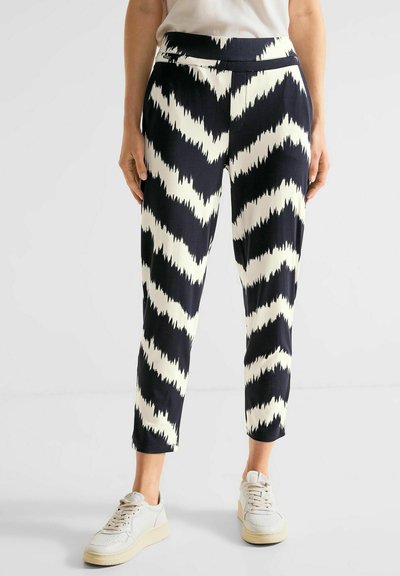 Street One PRINT HOSE - Stoffhose - blau/dunkelblau - Zalando.ch