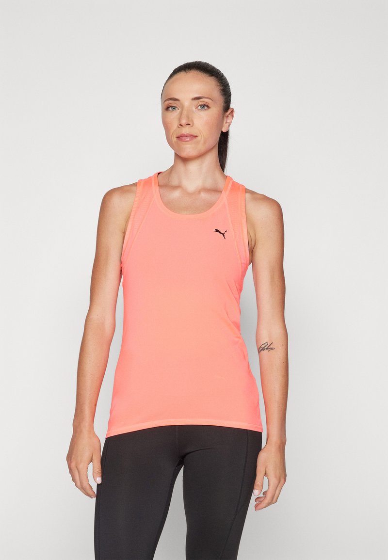 Puma TRAIN FAVORITE TANK - Topper - sunset glow/neonrosa - Zalando.no