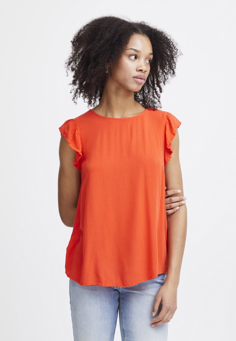 ICHI IHMARRAKECH - Blouse - grenadine/orange - Zalando.ie