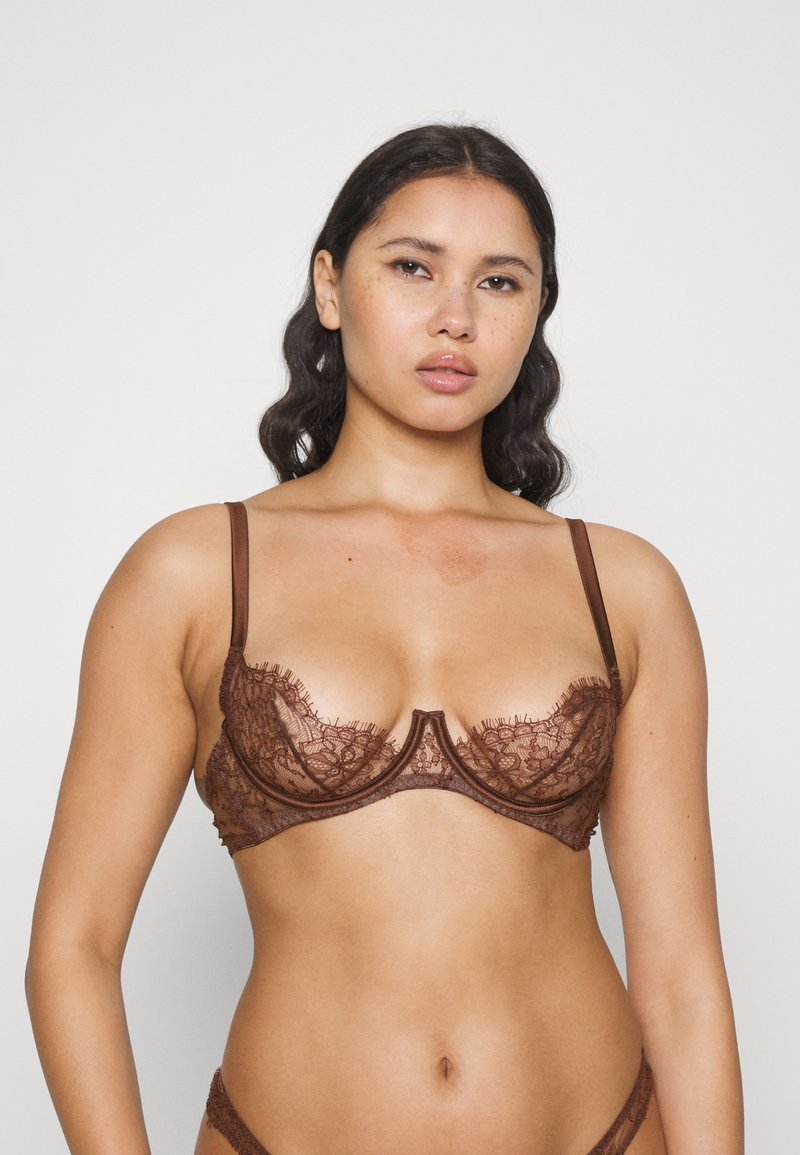 Coco de Mer MICKALENE PLUNGE BRA - Voorgevormde BH - chocolate/bruin - Zalando.be