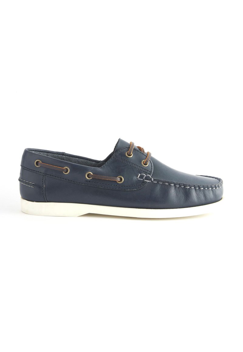 Next WIDE FIT CLASSIC BOAT SHOES - Boat shoes - navy blue/blue - Zalando