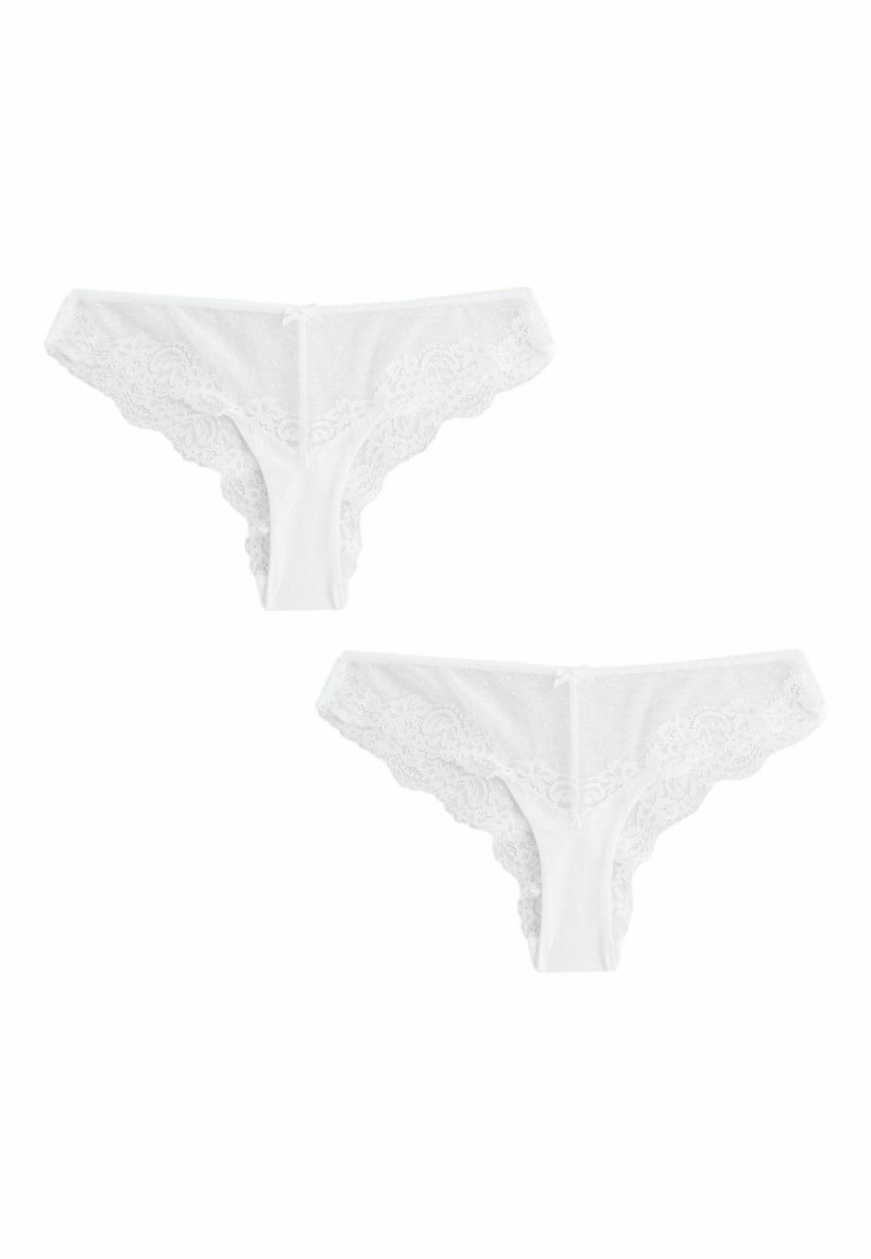 Next BRAZILIAN FIT KNICKERS 2 PACK - Tango nohavičky - white/biela ...