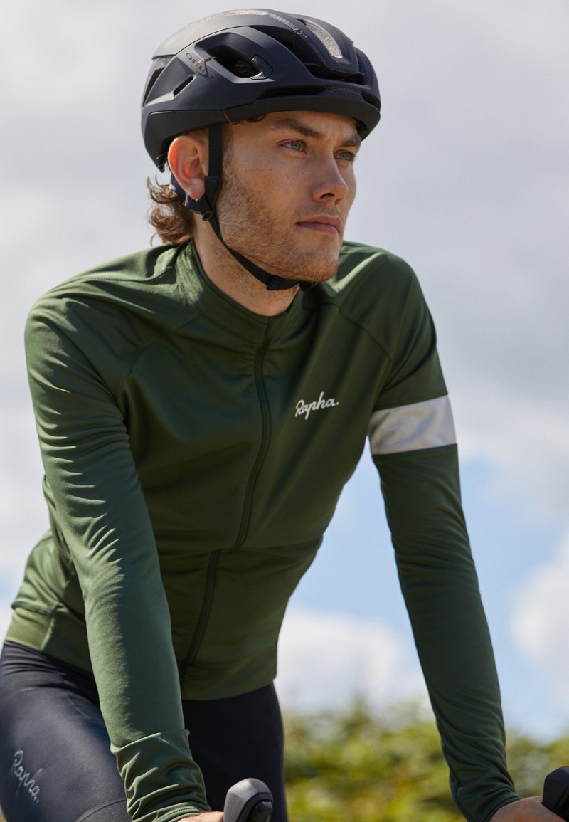 Rapha MENS LONG SLEEVE CORE - Maillot de cycliste - kombu green/white alyssum/olive - ZALANDO.FR