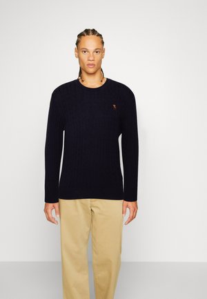 Abercrombie & Fitch ICON CABLE CREW - Strickpullover - black/schwarz ...