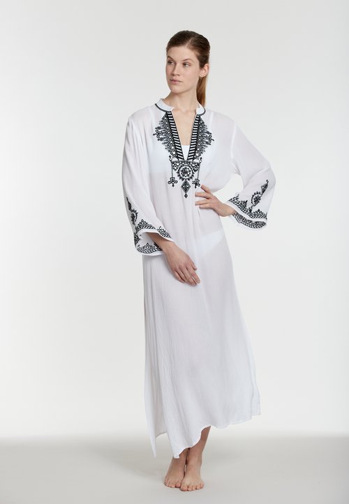 Next Cotton Beach Shirt Ranta Asusteet White Floral Valkoinen