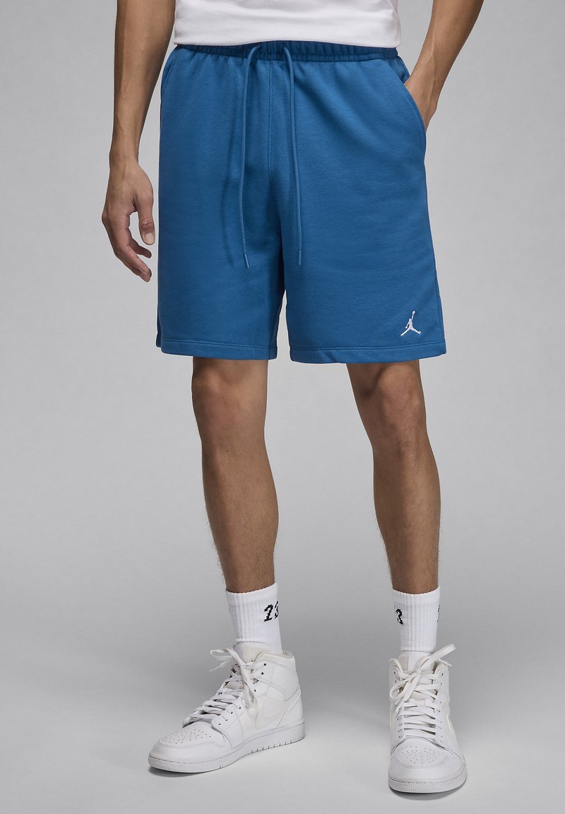 Jordan LOOPBACK-ESSENTIALS - Sports shorts - industrial blue white/blue ...