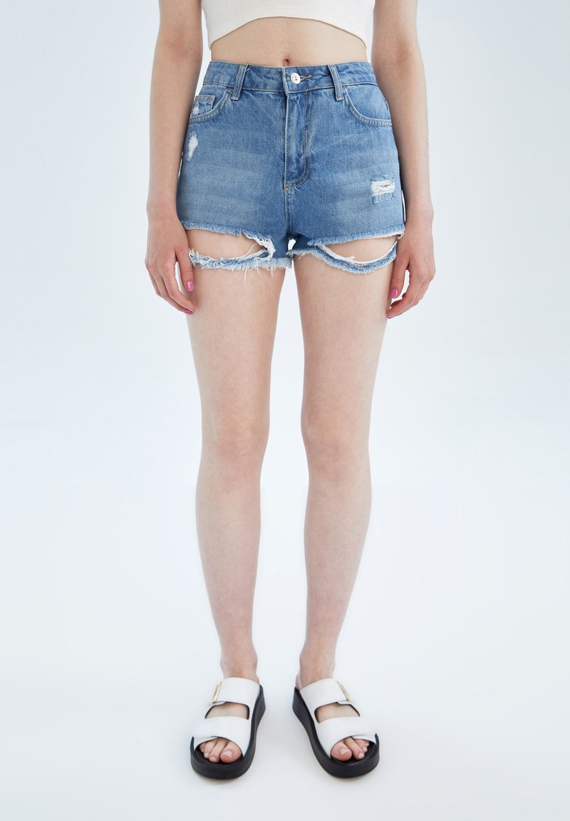 Defacto Hot Short Jeans Shorts Blue Blue Denim Zalando De