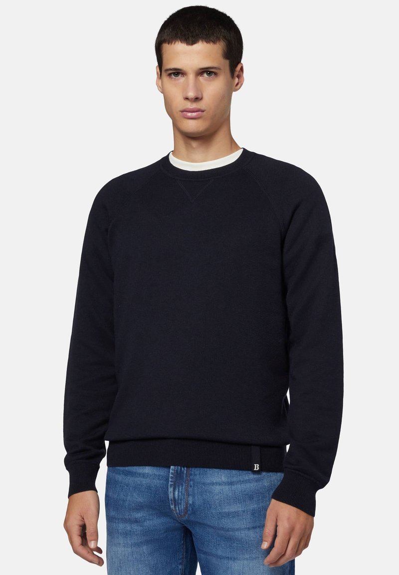 Boggi Milano AND CREW NECK - Strickpullover - navy blue/blau - Zalando.at