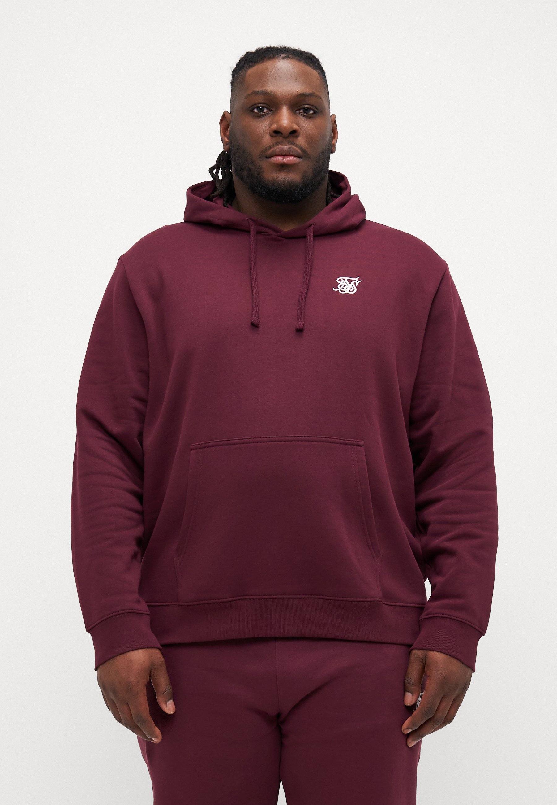 SIKSILK EXTENDED CORE OVERHEAD HOODIE Sweatshirt burgundy bordeaux Zalando