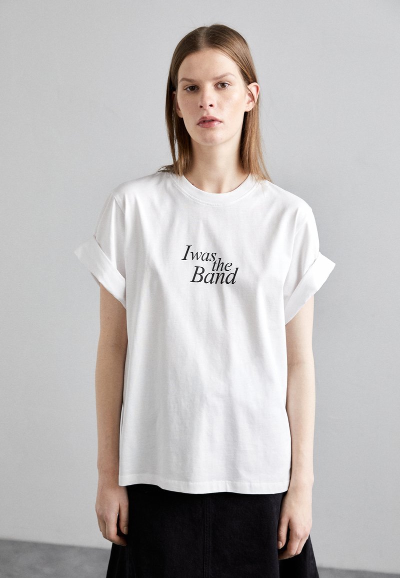Victoria Beckham SLOGAN TEE I WAS THE BAND - T-Shirt print - white/weiß ...
