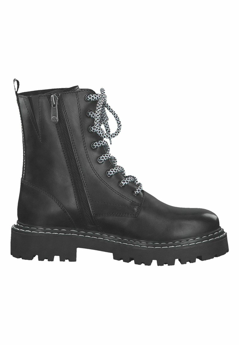 Marco Tozzi Ankle boots - black/white/black - Zalando.de