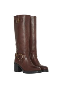 Super Mode Bottes de cowboy / motard - marron chocolat/marron foncé ...