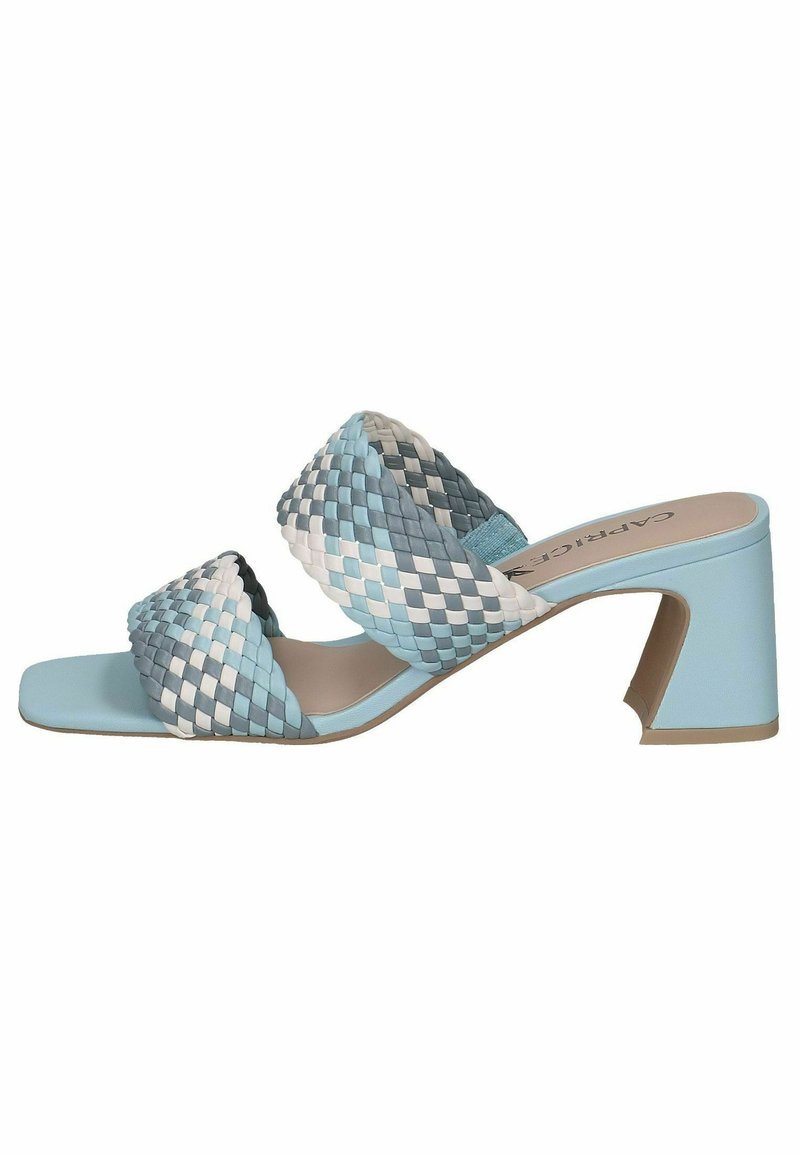 Caprice Heeled mules - lt blue comb/blue - Zalando.ie