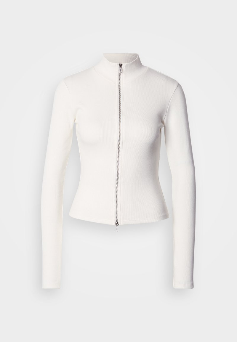 Gina Tricot TWO WAY ZIP - Cardigan - cloud dancer/off-white - Zalando.co.uk