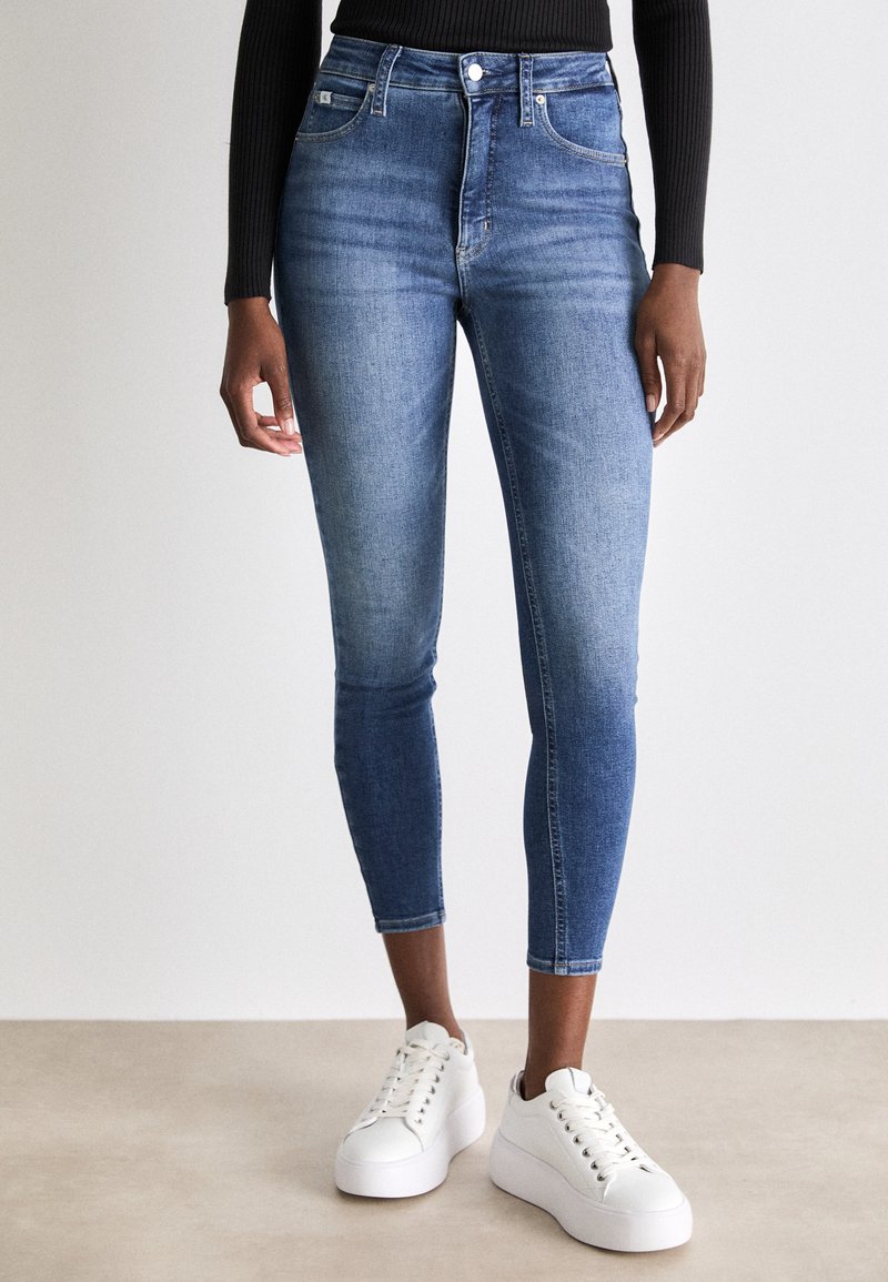 Calvin Klein Jeans HIGH RISE SUPER SKINNY ANKLE - Jeans Skinny Fit ...
