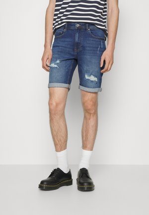 Jack & Jones JJIRICK JJICON - Short en jean - blue denim/denim bleu - ZALANDO.FR