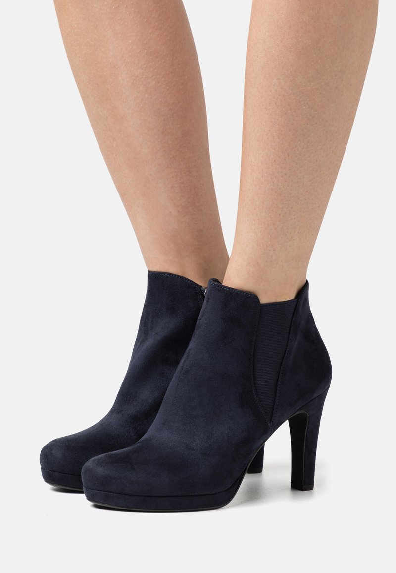 Tamaris High heeled ankle boots - navy/dark blue - Zalando.ie