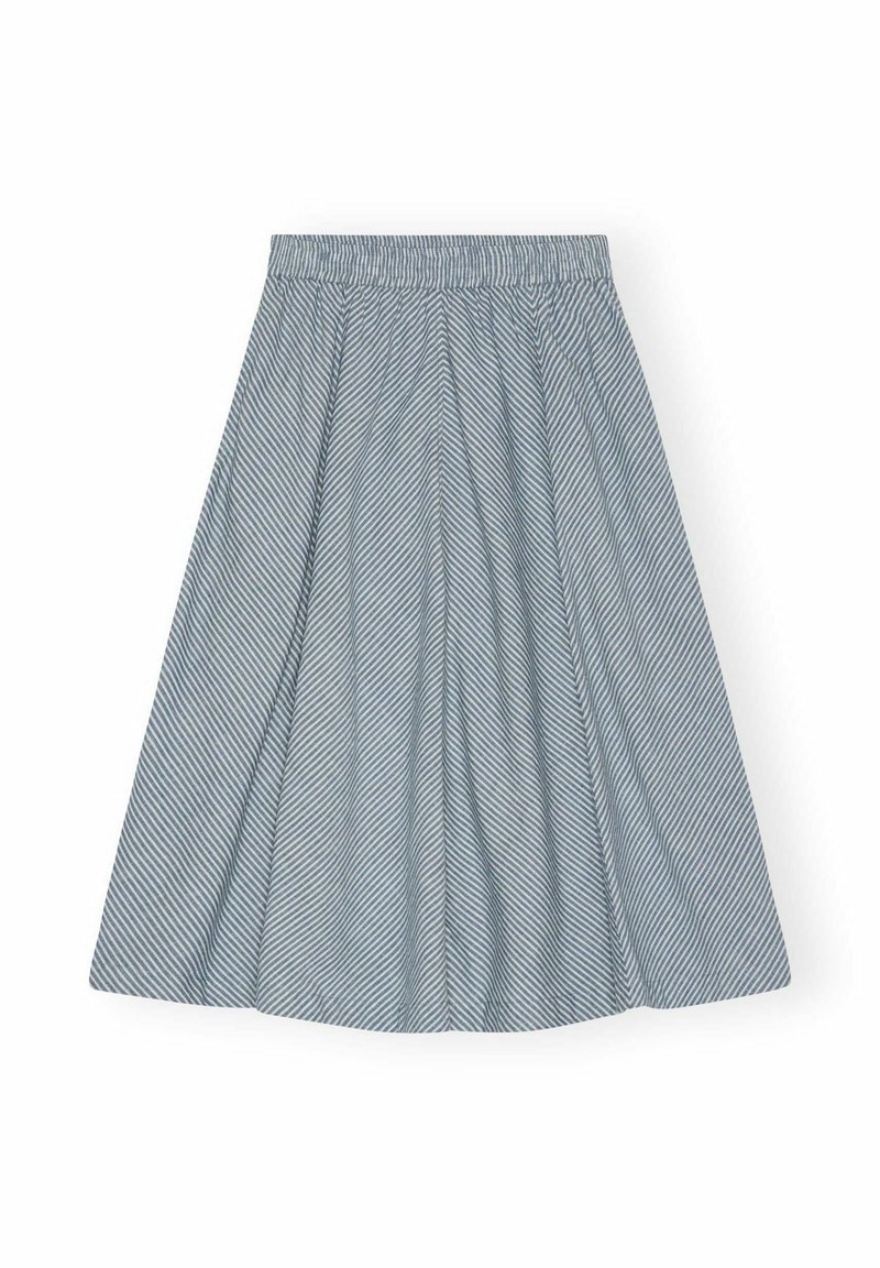 moshi moshi mind PIN STRIPE - A-linjekjol - sea blue/white/mörkblå ...
