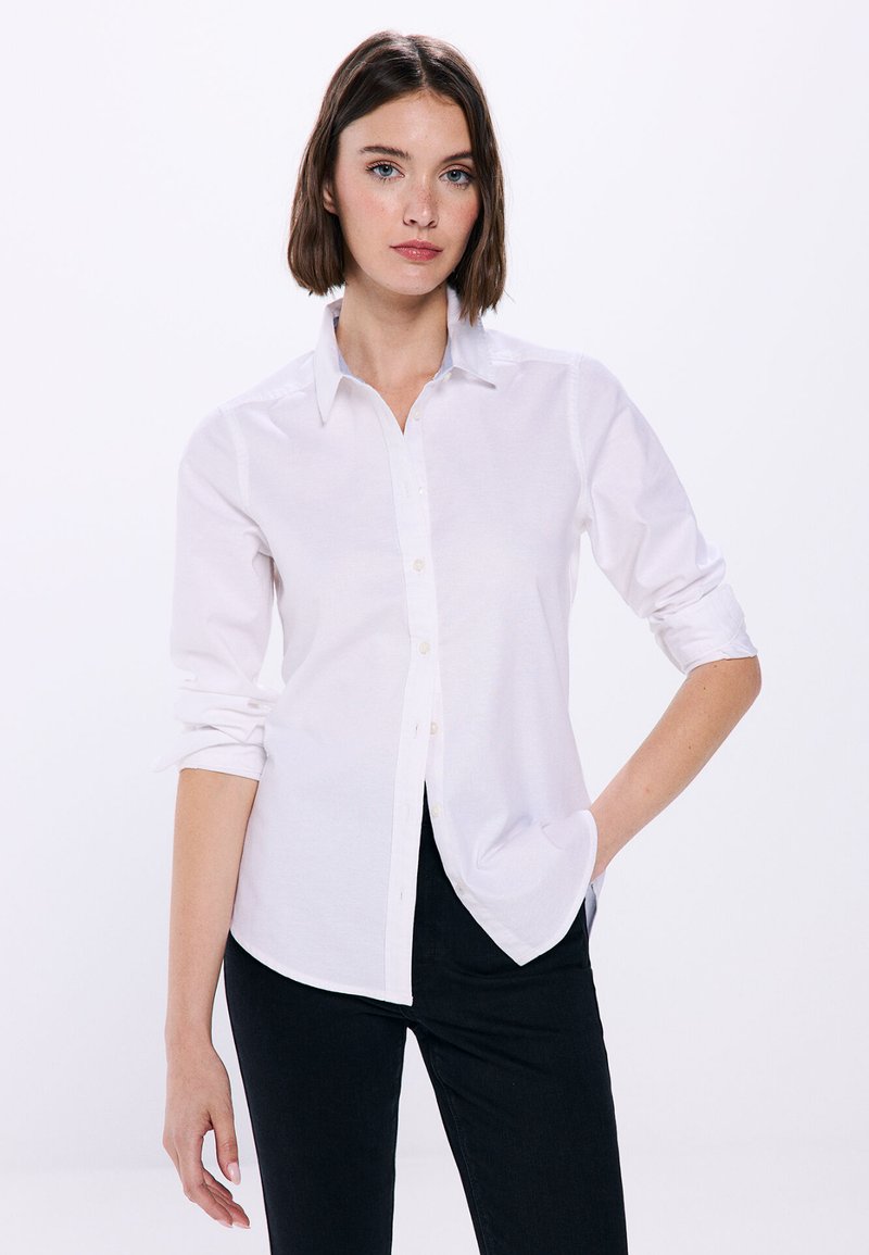 Springfield Button-down blouse - white - Zalando