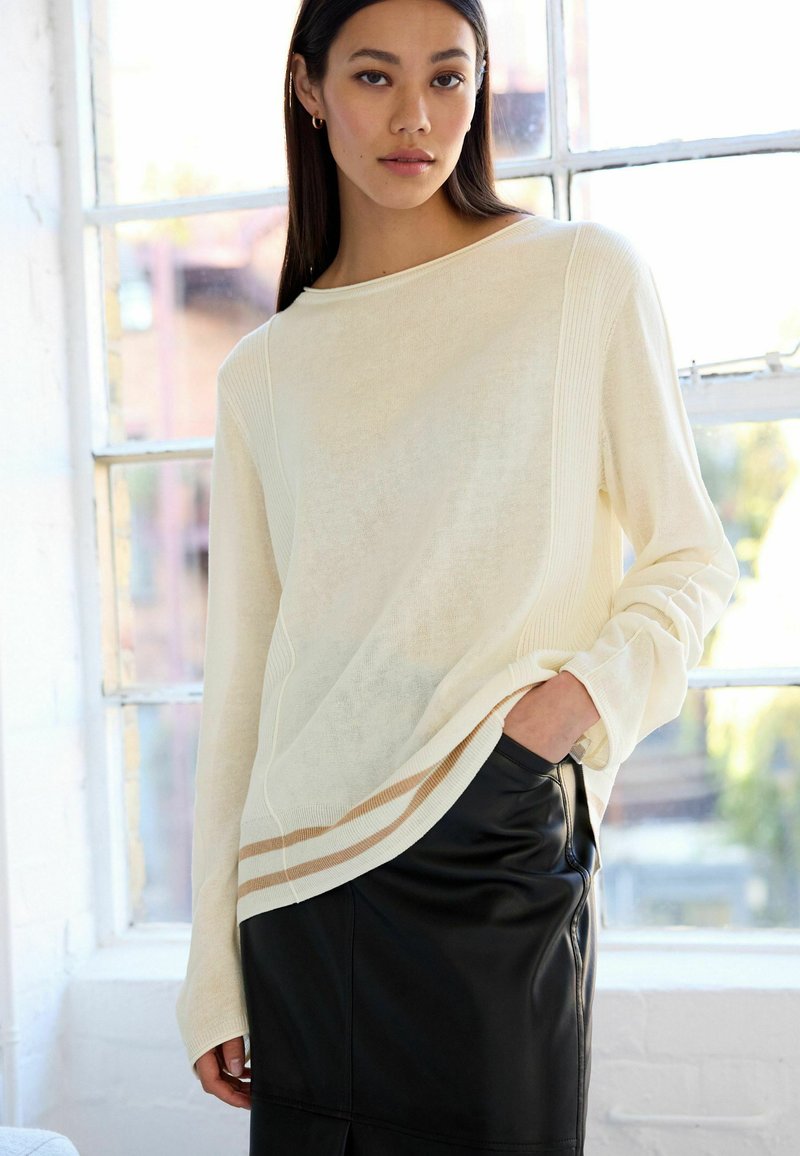 Next Strickpullover - ecru cream/beige - Zalando