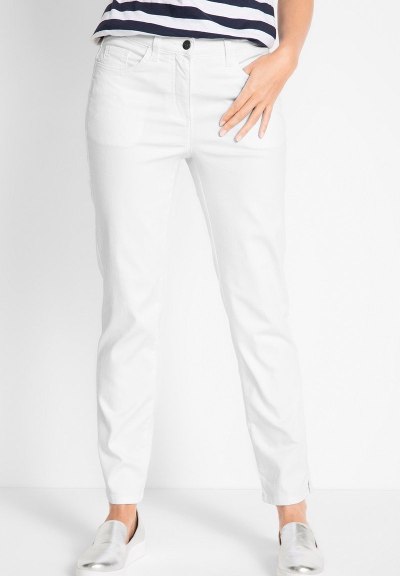 bonprix SUPER-STRETCH MIT BEQUEMBUND KNÖCHELLANG KOMFORTAB - Stoffhose ...