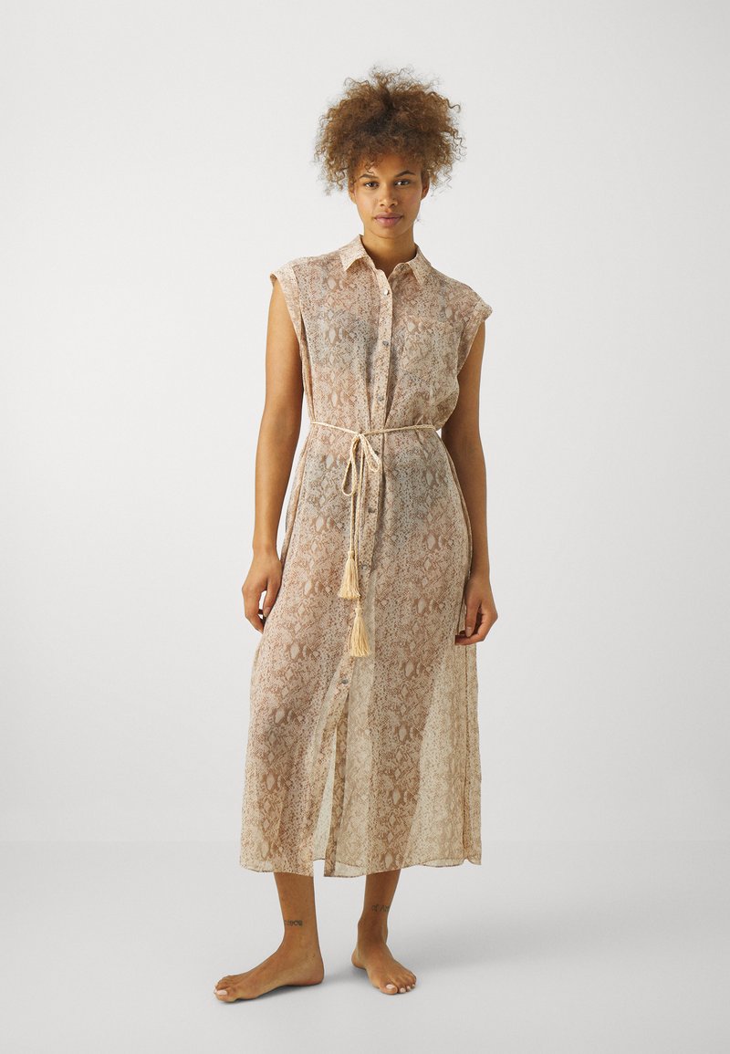 Cinq à Sept SNAKE SLEEVELESS MELANIE COVERUP - Strandaccessoire - brown ...