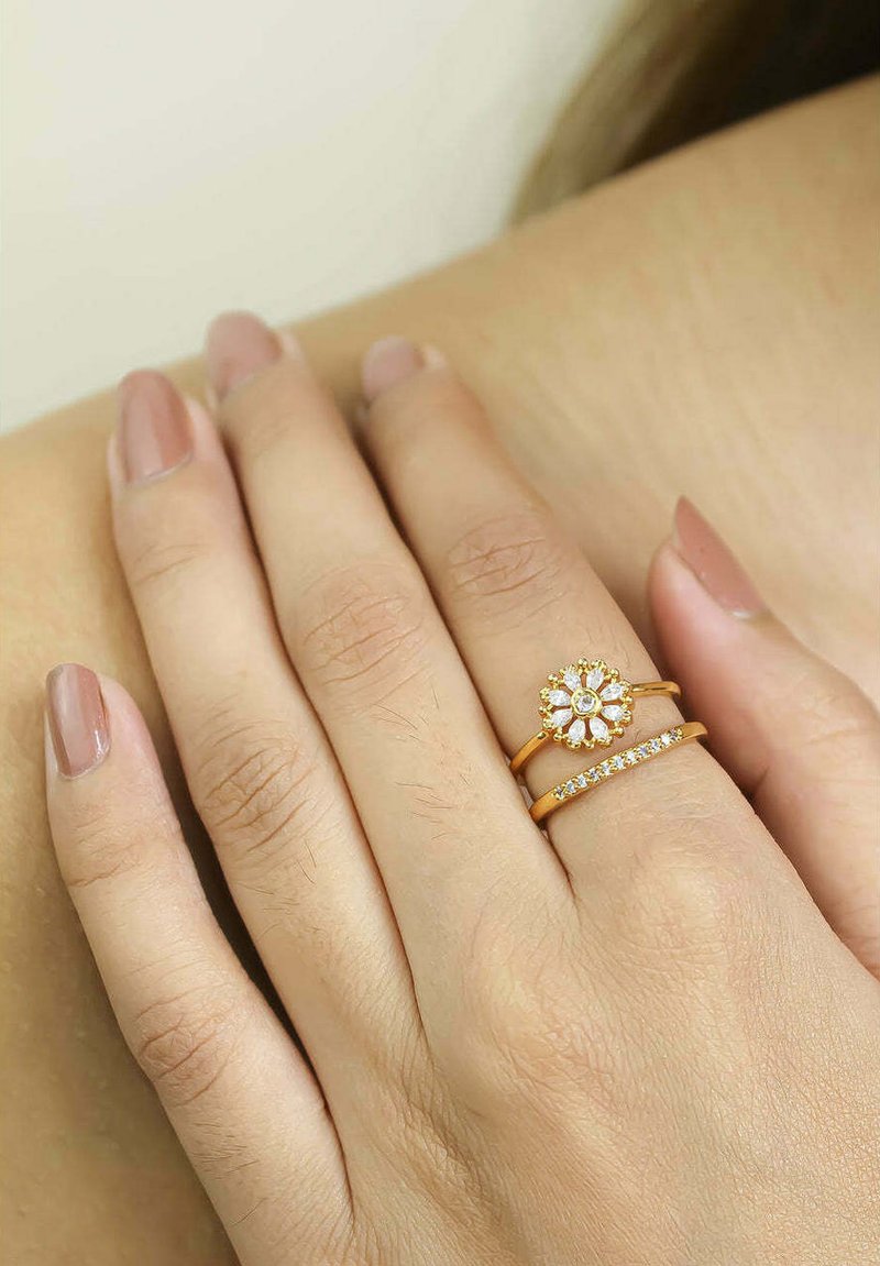 Be Sunset CONIL FLOWER - Sõrmus - white/valge - Zalando.ee