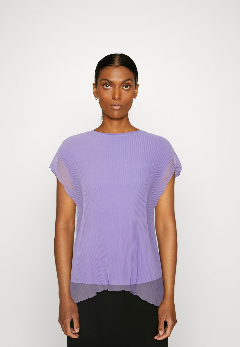 Esprit Collection PLISSEE BLOUSY TEE - Blusa - lavender/lila - Zalando.es