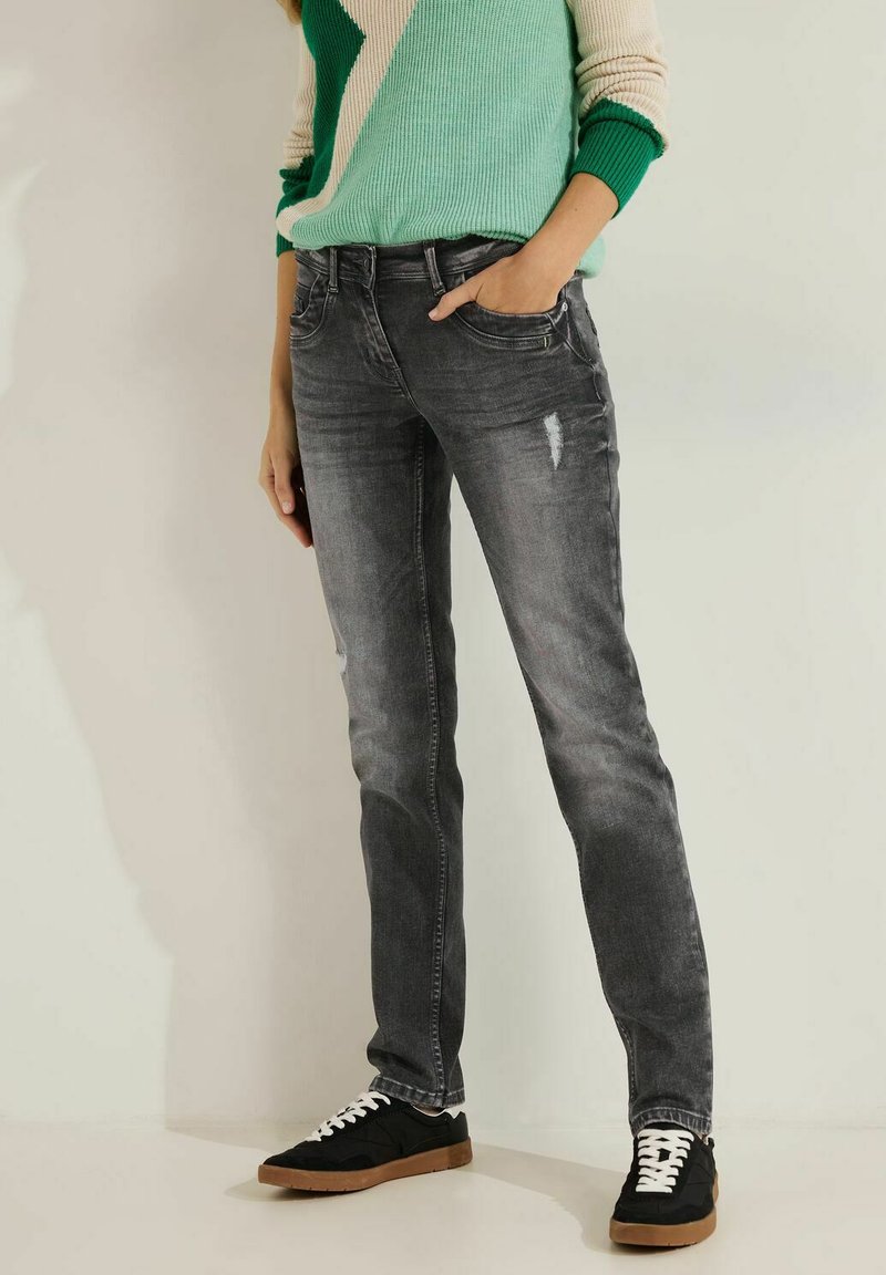 Cecil Jeans Slim Fit - schwarz/grey denim - Zalando.de
