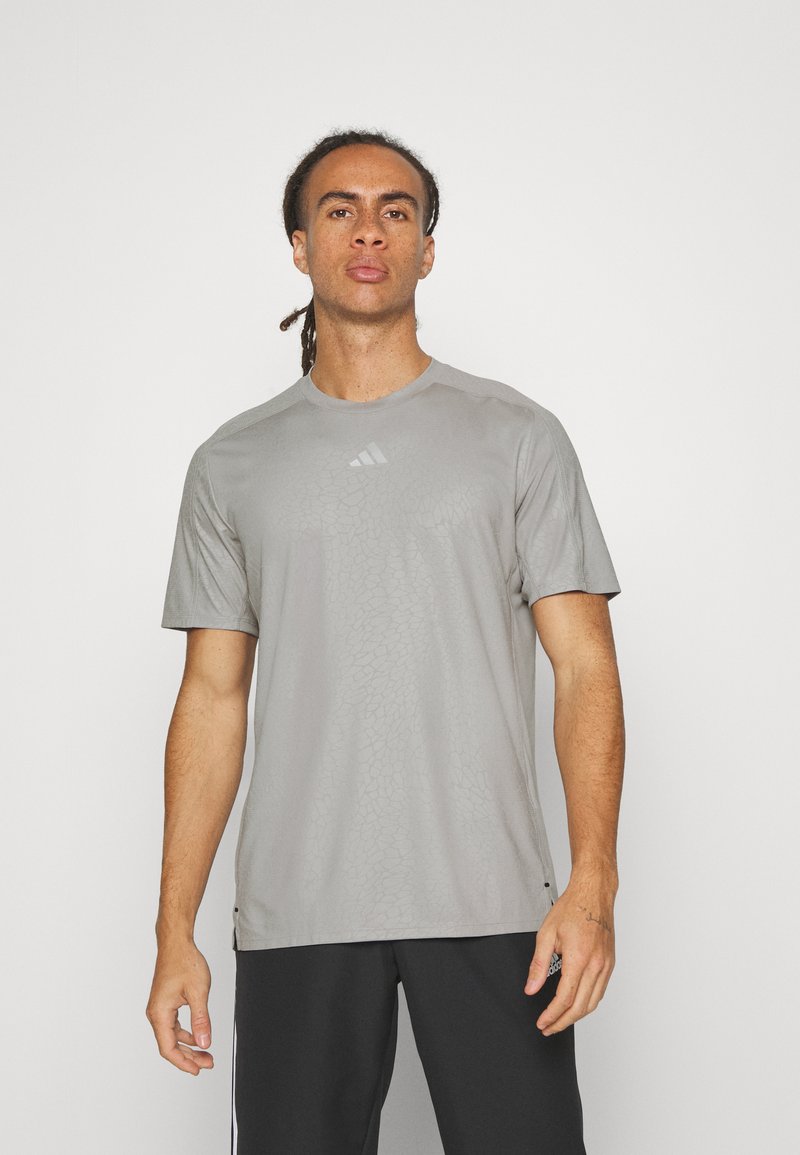adidas Performance Sports T-shirt - solid grey/grey - Zalando.co.uk