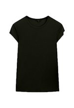 Massimo Dutti SHORT SLEEVE - T-shirt basic - black/zwart - Zalando.be