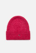 Tommy Hilfiger ESSENTIAL FLAG FUZZY BEANIE - Muts - heritage pink/donkerroze - Zalando.nl
