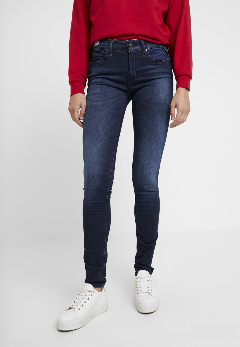 Replay LUZ HIGH WAIST HYPERFLEX CLOUDS - Jeans Skinny - dark blue/denim ...