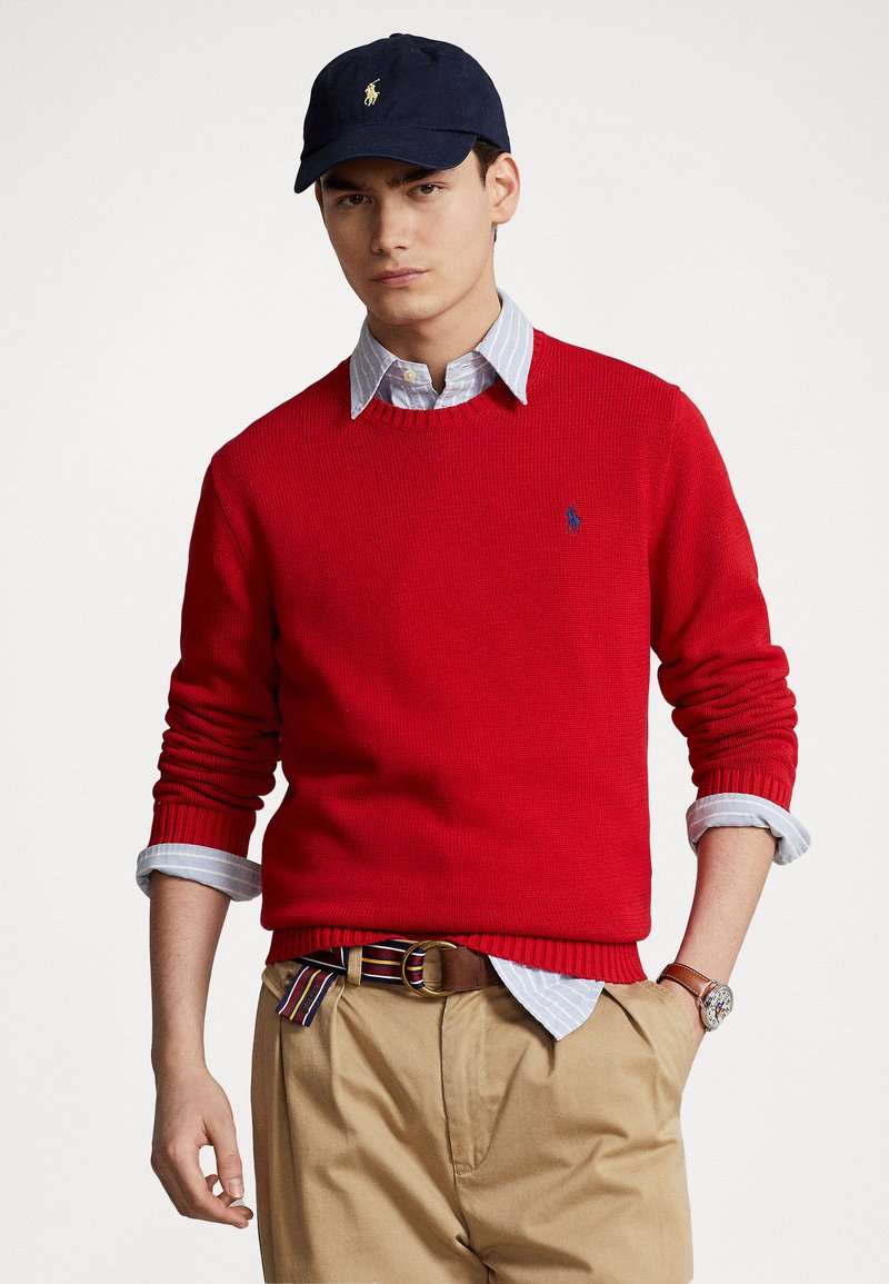 Polo Ralph Lauren LONG SLEEVE - Jumper - red - Zalando.co.uk