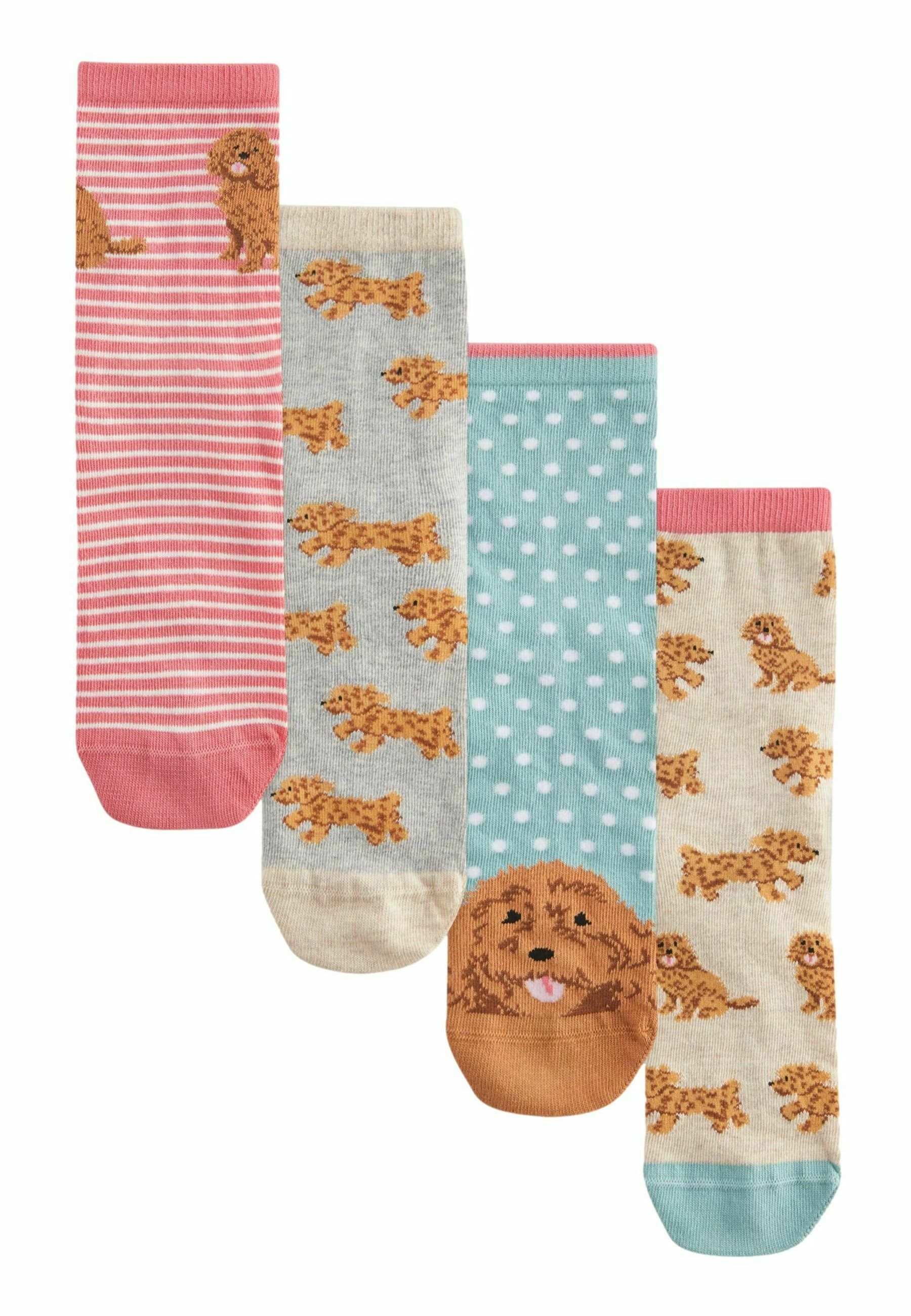 Next CHARLIE THE COCKAPOO 4 PACK - REGULAR FIT - Socken - pink blue ...