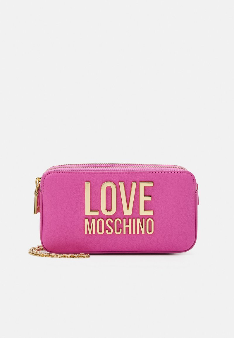 Love Moschino LETTERING CROSSBODY - Wash bag - pink - Zalando.ie
