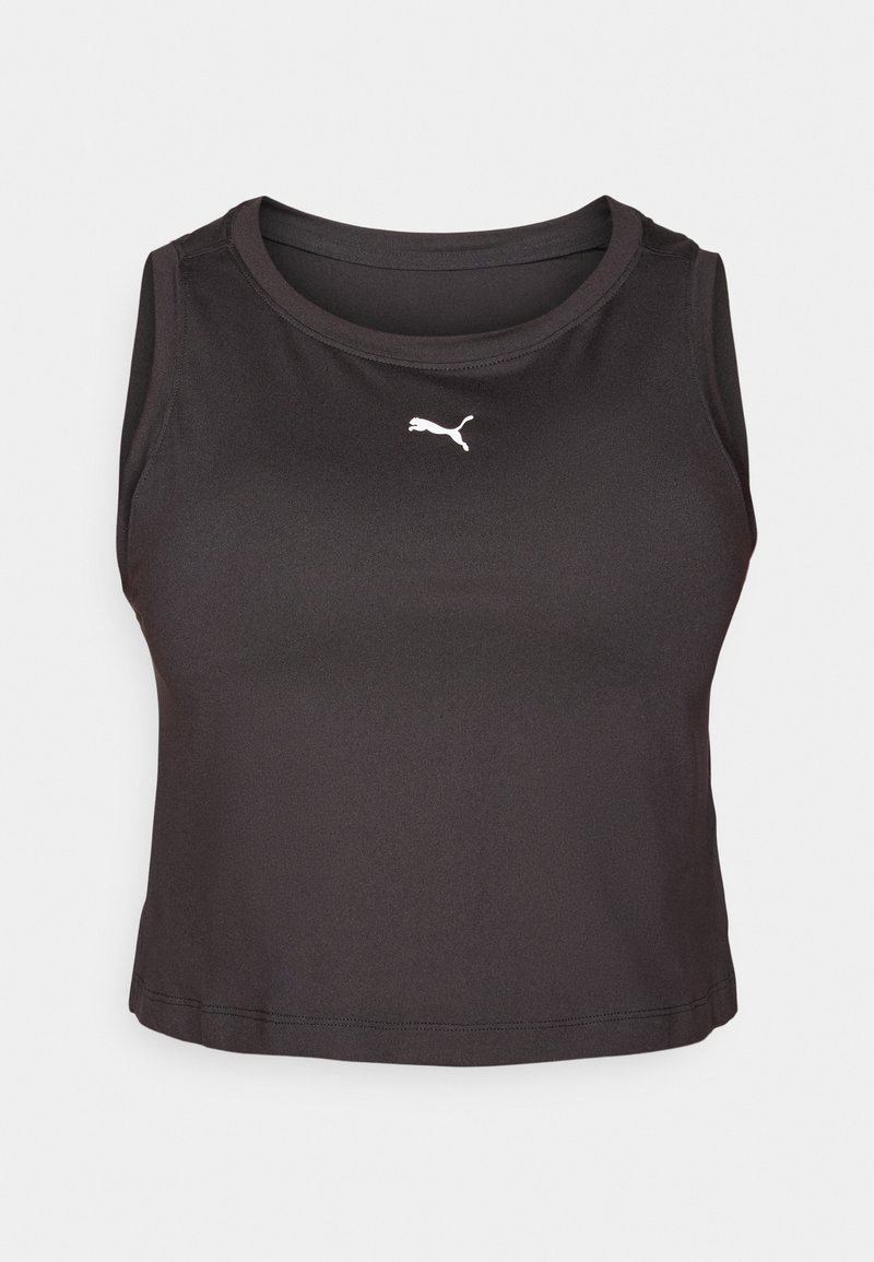 Puma SLEEVELESS TANK SHORT - Topper - black/white/svart - Zalando.no