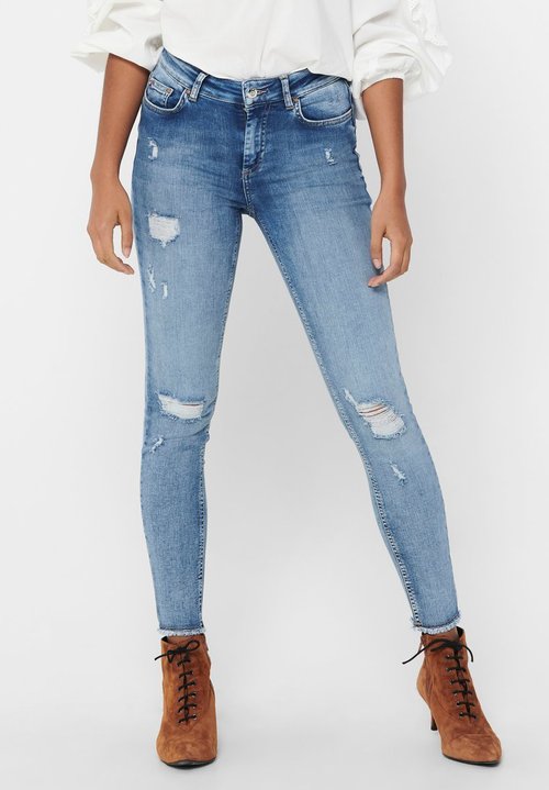 ONLY ONLBLUSH LIFE MID SKINNY - Jeans Skinny Fit - medium blue denim ...