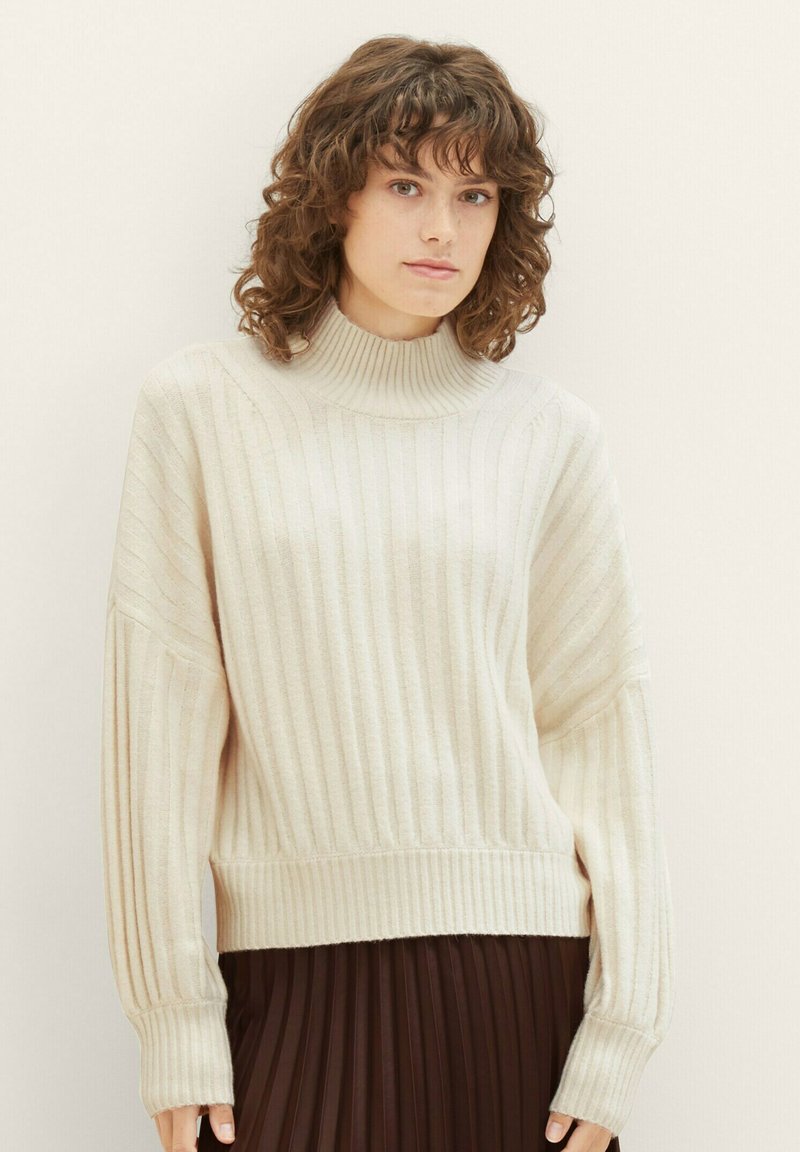 TOM TAILOR Strickpullover - soft beige melange/beige - Zalando.de