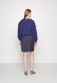 Bruuns Bazaar BLUESTAR SUSAN - Mini skirt - blue pinstripe/blue ...