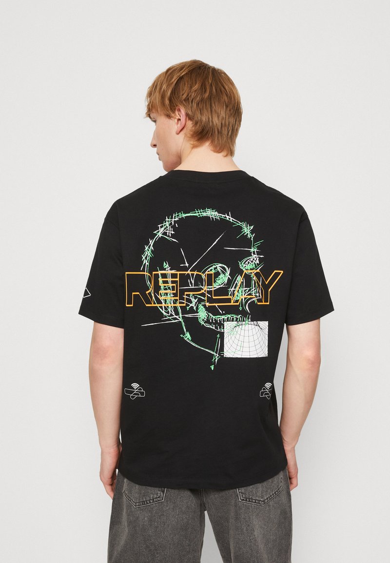 Replay T-Shirt print - black/schwarz - Zalando.de