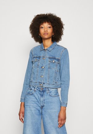 Cotton On EMBROIDERED GIRLFRIEND JACKET - Jeansjacke - blue/blue denim ...