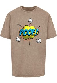 Merchcode POOF COMIC TEE - T-shirt print - darkkhaki/kaki - Zalando.be