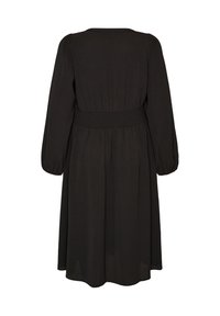Zizzi MIDIKLEID MIT SMOCK UND ZIERKNÖPFEN - Srajčna obleka - schwarz ...
