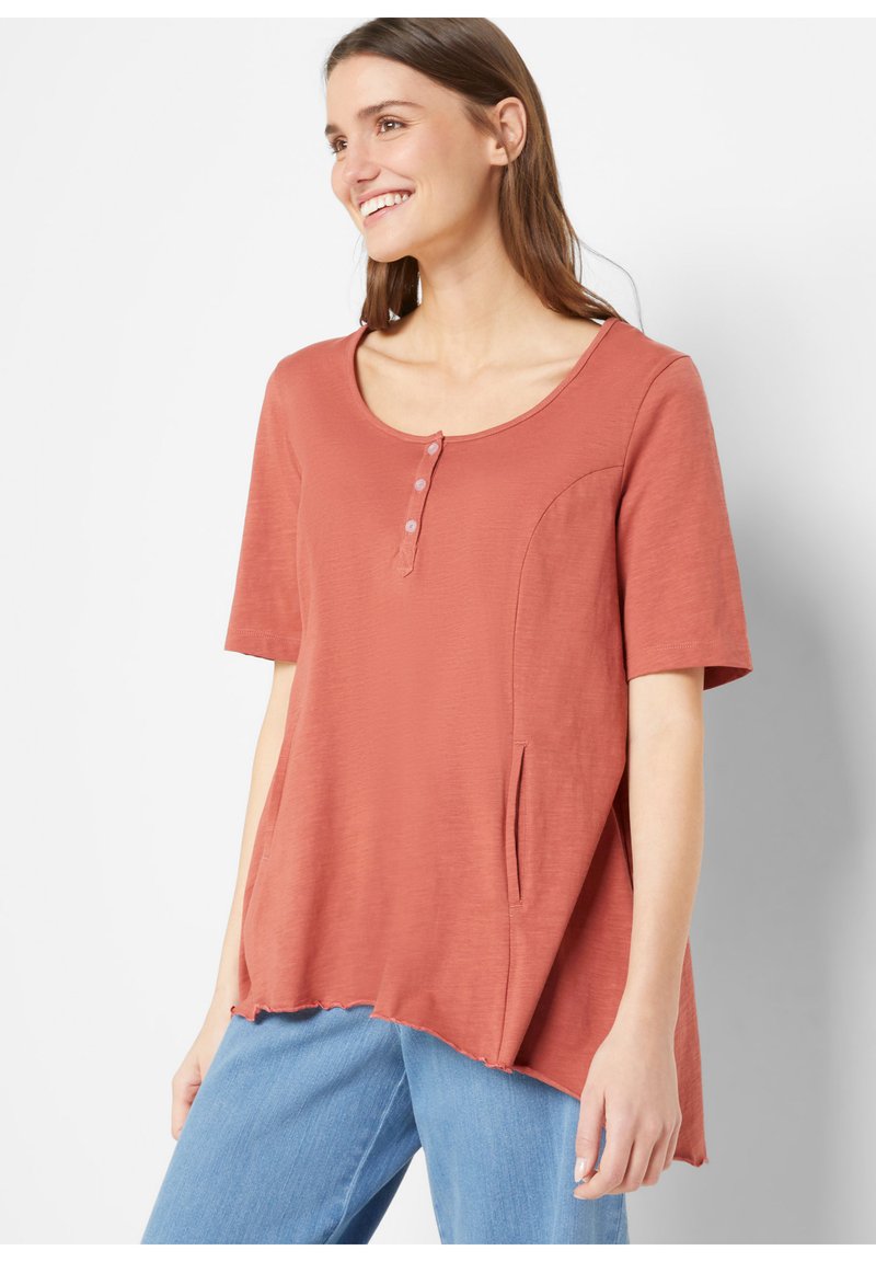 bonprix MIT TASCHEN - T-Shirt print - red/braun - Zalando.ch