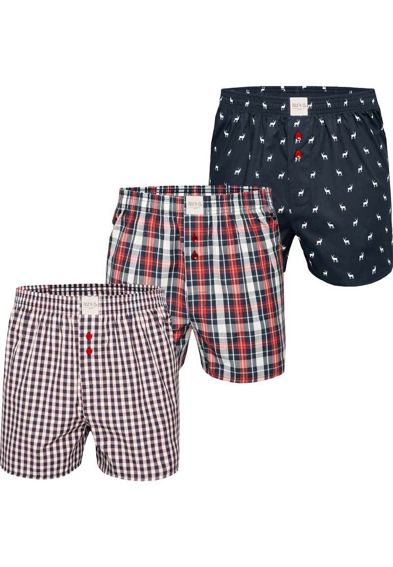 Phil & Co. Berlin 3-PACK CLASSIC - Boxershorts - red blue/rot - Zalando.de